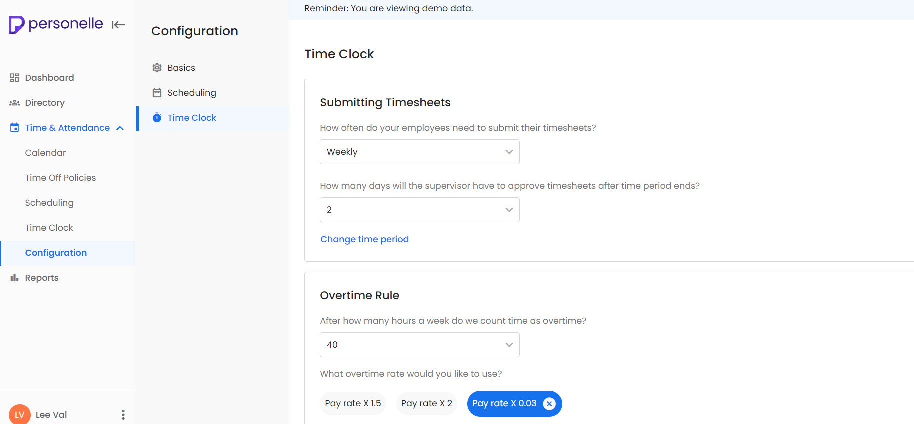 Time Clock – Personelle