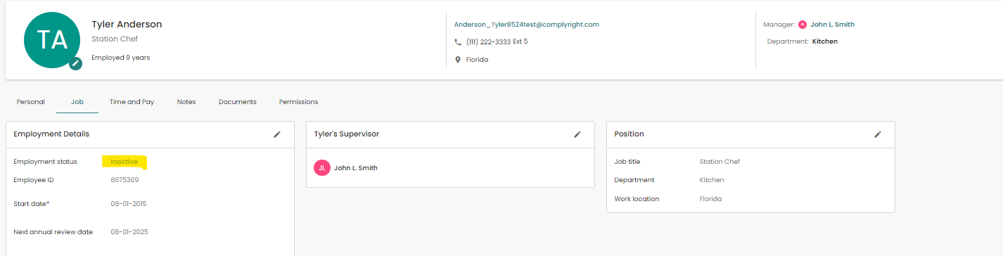 Marking Employees As Inactive Or Active / Removing Employees – Personelle
