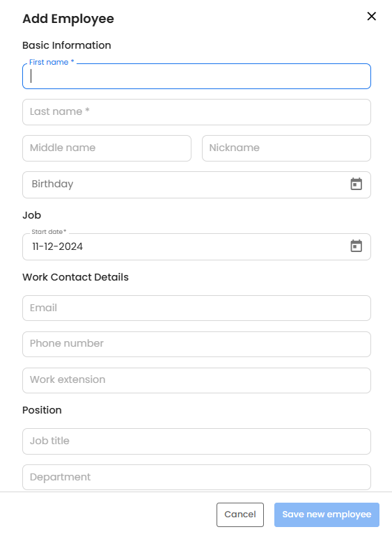 Adding Employees Into The Directory – Personelle