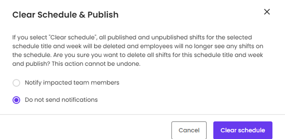 Creating Schedules, Adding Shifts and Clearing Schedules – Personelle