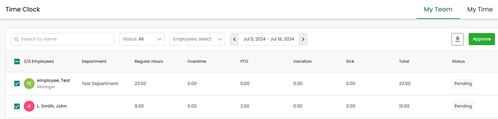 Approving Timesheets – Personelle