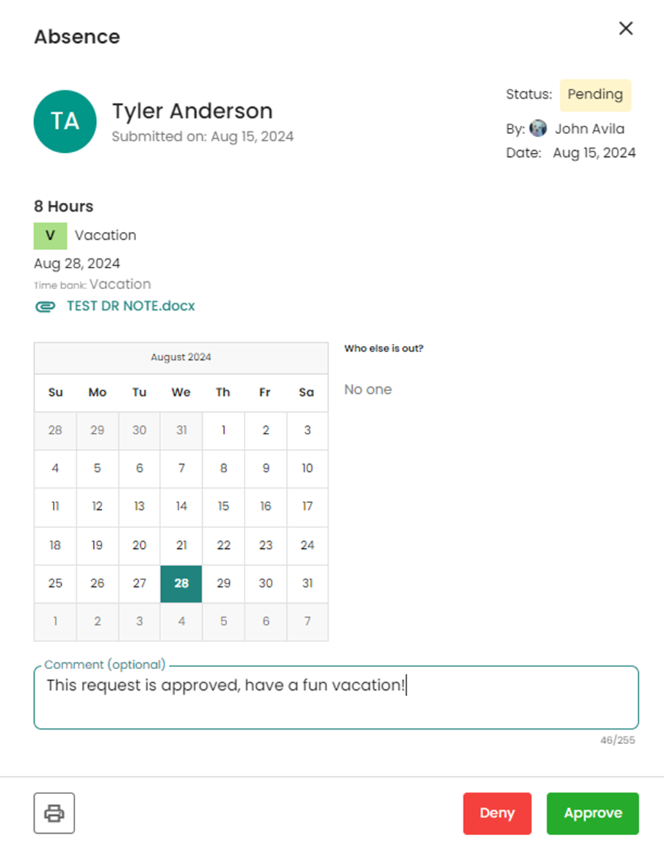 Managing Absences And Time Off Requests – Personelle