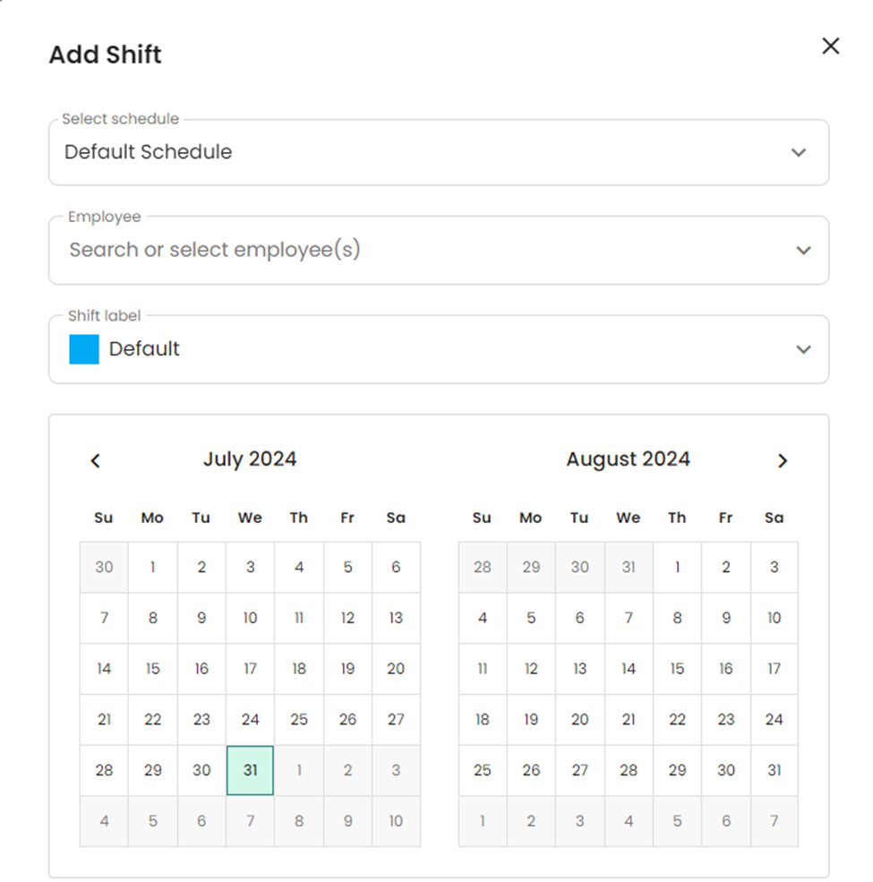Creating Schedules, Adding Shifts and Clearing Schedules – Personelle