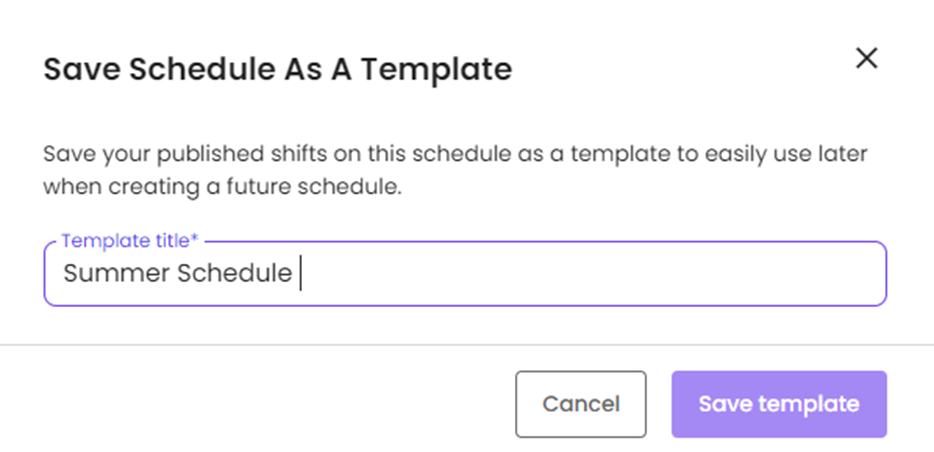 Using Templates To Create Schedules – Personelle