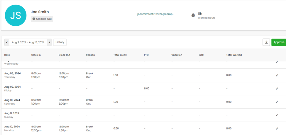Reviewing & Editing Time Cards – Personelle
